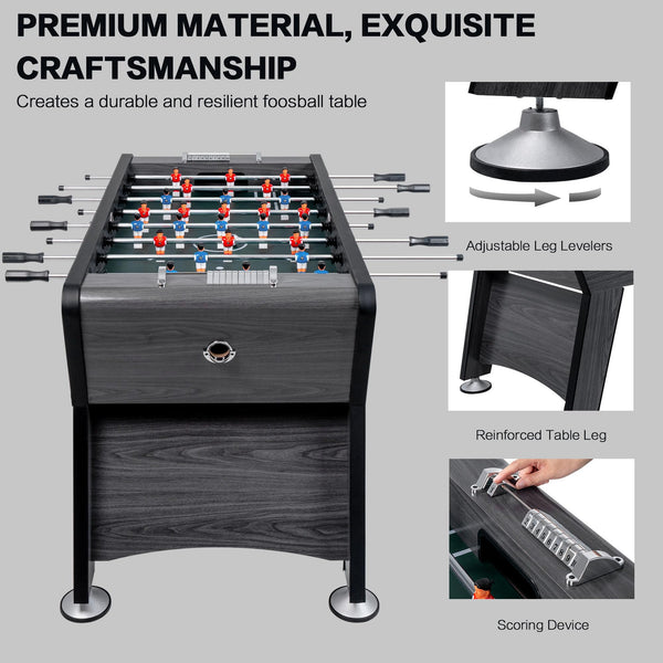 58in Foosball Table, Competition Sized Soccer Table Game, Heavy Duty A ...
