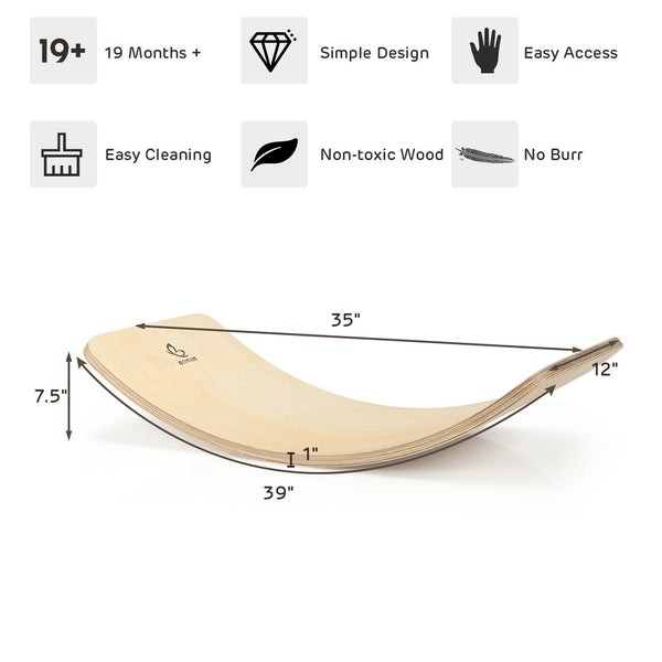 Wooden Wobble Balance Board Kids with Felt Layer – Skonyon